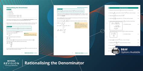 👉 Rationalising Surds Walkthrough Worksheet Beyond Maths