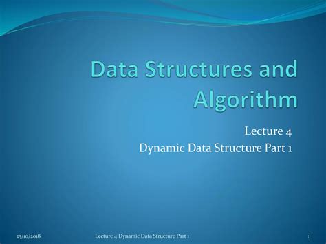 Lecture4a Dynamic Datastructure Pptx
