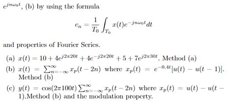 solved 2 find the fourier series coefficients cn of the
