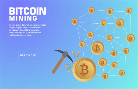 Bitcoin Mining Landing Page Template 5216436 Vector Art At Vecteezy