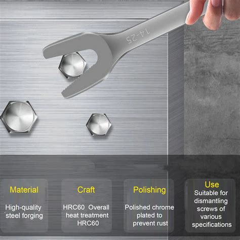 Universal 6 25mm Y Shape Wrenches Double Ended Self Tightening Tooth