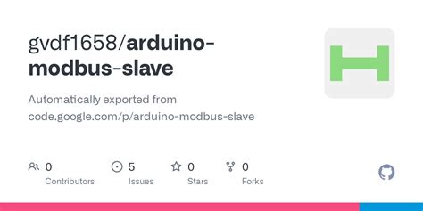 GitHub Gvdf Arduino Modbus Slave Automatically Exported From Code Google P Arduino