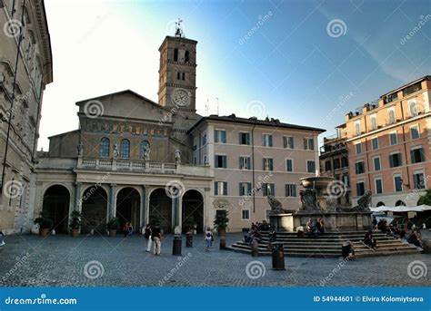 Church Santa Maria In Trastevere Rome Italy Editorial Photo Image Of
