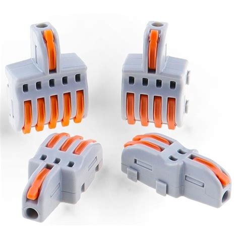 Quick Connector 1 Input 4 Output Electrical Splitter Push In Terminal