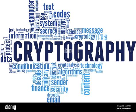 Cryptography Vector Illustration Word Cloud Isolated On White