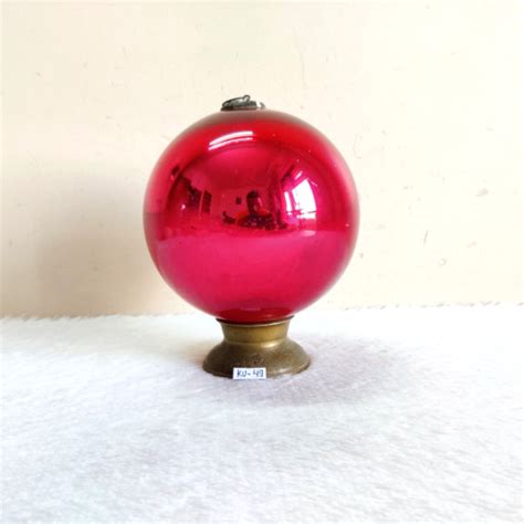 Antique Red Glass Ball 6 25 Heavy German Kugel Christmas Ornament