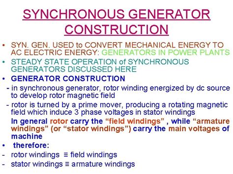 ENERGY CONVERSION SYNCHRONOUS GENERATORS Presented By Dr BALASANI