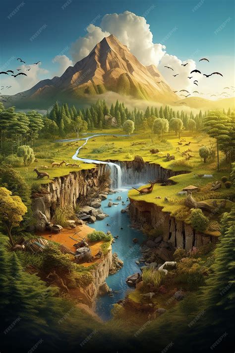 Premium Photo Depicting The Transformation Of A Landscape From Barren