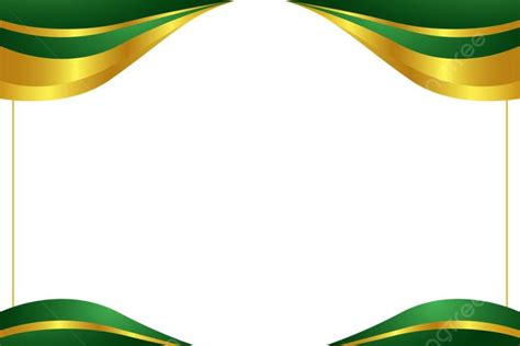 Modern Certificate Border With Gold And Green Color Or Elegant Vector