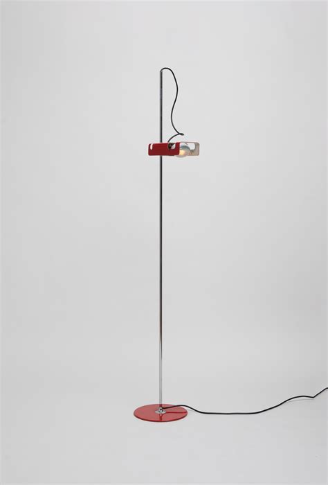 Joe Colombo Spider Lamp Red Oluce Made In Italy Early Edition For Sale
