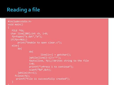 File Handling In C Ppt Programming Languages Computing