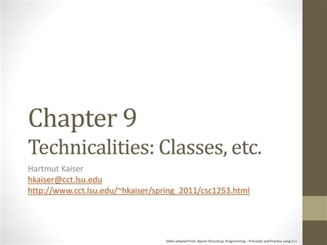 Ppt Chapter 9 Technicalities Classes Etc Powerpoint Presentation Free Download Id 2798276