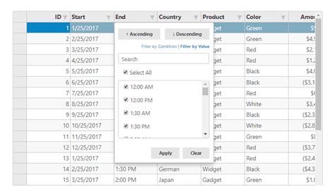 Componentone Flexgrid Net 데이터 그리드