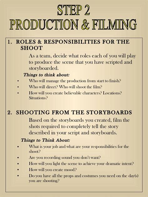 3step filmmaking process