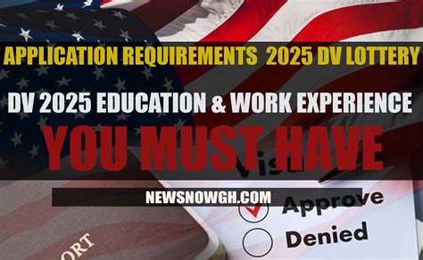 Dv Lottery Apply Requirements
