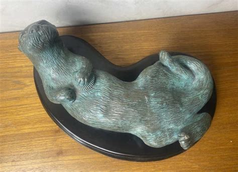 James Siebert James Siebert Bronze Sea Otter Sculpture Circa 1992 Mutualart