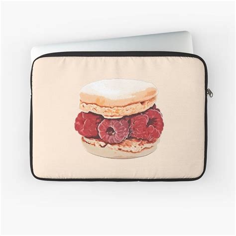 Colorful Raspberry Peach Macaron