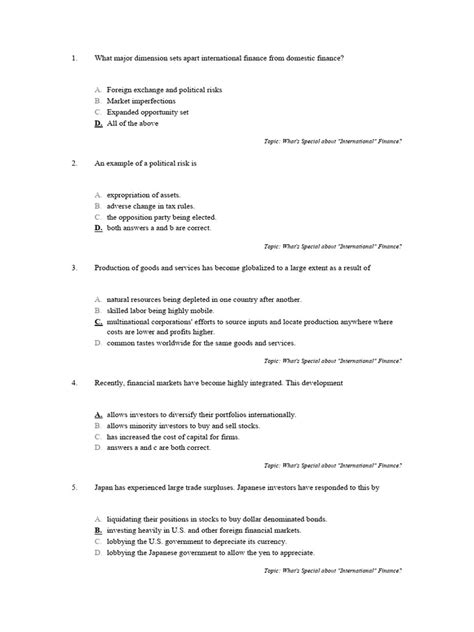 International Financial Management Chapter 1 Pdf Multinational Corporation Euro