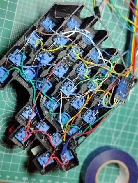 Prototype Ortholinear Split Keyboard Designed From Scratch But Loosely Based Off A Dactyl R