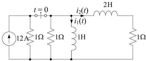 solved using laplace transform find the current i1 t for