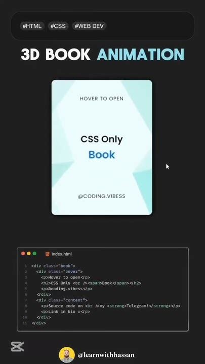 3d Book Animation Using Html And Css 3d Book Animation Html And Css