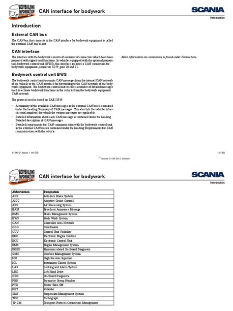 Scania Trucks Fault Codes Pdf Can Interface For Bodywork Pdf Transport Manufactured Goods