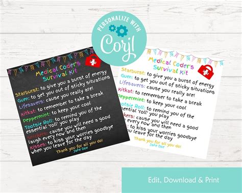 Editable Medical Coder Survival Kit Ts For Medical Coder Medical
