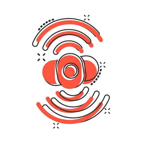 Premium Vector Motion Sensor Icon In Comic Style Waves Vector Cartoon Illustration Pictogram