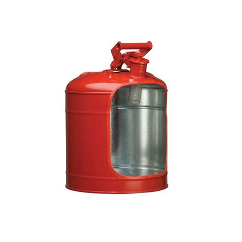 Justrite 5 Gal Steel Safety Red Gas Can Type I With Flame Arrester