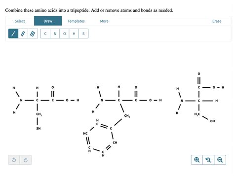 Solved by an EXPERT Combine these amino acids into a tripeptide. Add or | Chegg.com