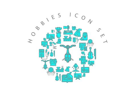 Hobbies Icon Set Design On White Background 10742394 Vector Art At Vecteezy