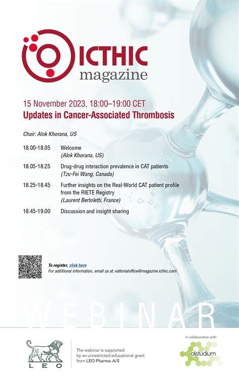Recording Online For Updates In Cancer Associated Thrombosis Icthic Magazine