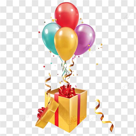 풍선과 색종이가있는 선물 상자를 축하 할 준비가되었습니다 선물 상자 색종이 조각 축하 Png 일러스트 및 이미지 에 대한 무료 다운로드 Pngtree