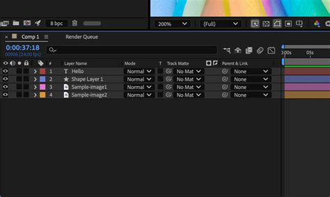 Adjust Layer Properties In After Effects