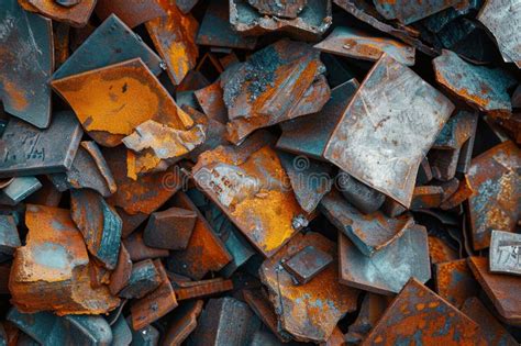A Pile Of Rusty Metal Pieces Stock Image Image Of Pile Rust 313482985