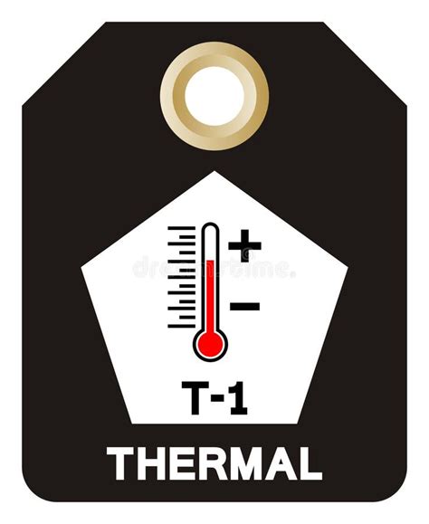 Thermal Tag Label Symbol Sign Vector Illustration Isolate On White Background Eps10 Stock