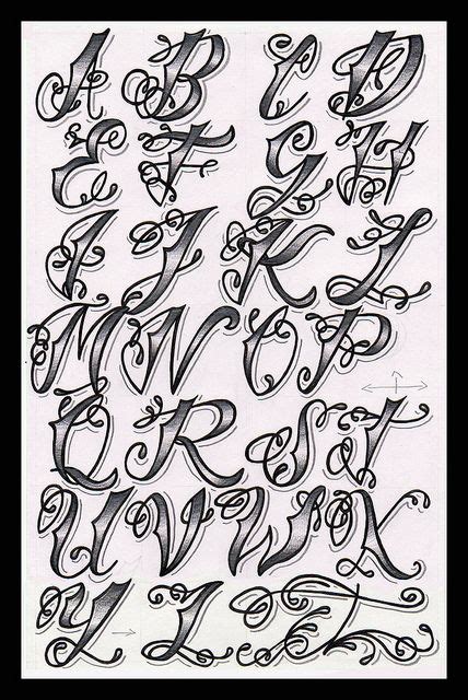 Tattoo Lettering Fonts Gangsta Fonts Lettering Gang Letters Alphabet