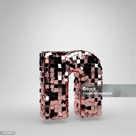 로즈 골드 디스코 공 소문자 N 흰색 배경에 고립 3d 렌더링 알파벳입니다 나이트클럽에 대한 스톡 사진 및 기타 이미지 나이트클럽 3차원 형태 구 Istock