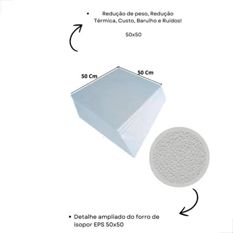 Isopor Para Parede Kit Com 13 Un De 50cm X 50cm X 30mm Frete Grátis