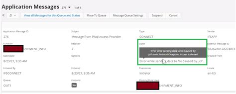 Outbound Messages In IFS Cloud 21R1 File Directory Not Accessible Is Filerep1 Exist IFS