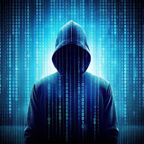 premium photo binary code and hacker silhouette cyber attack imagery