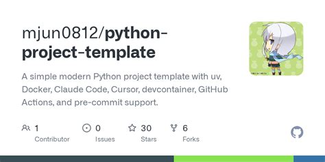 Commits · Mjun0812python Project Template · Github