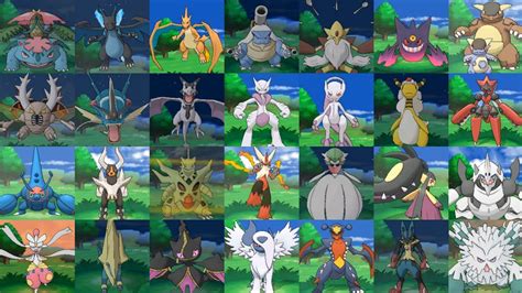 Pokemon X And Y Alle Mega Entwicklungen All Mega Evolutions Youtube