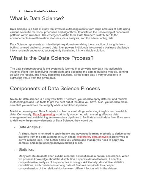 Exporatory Data Analytics Notes Me Sem 2 Pdf Principal Component