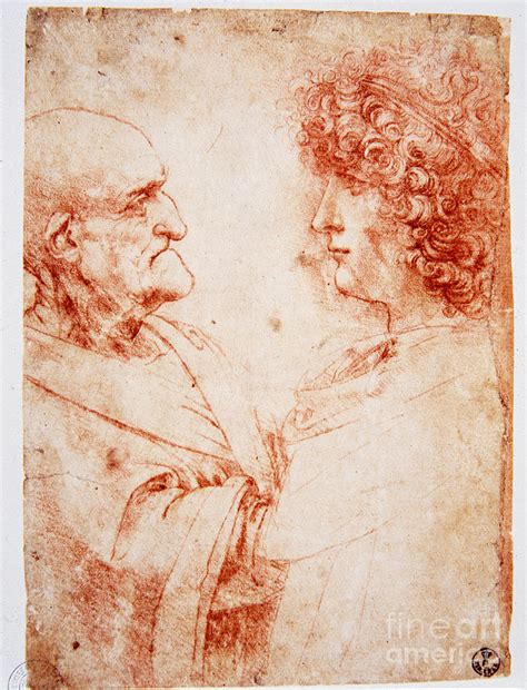 Two Man Profiles An Old Man And A Young Man The Young Man Represents