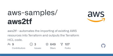 Github Aws Samplesaws2tf Aws2tf Automates The Importing Of Existing Jason Morgan