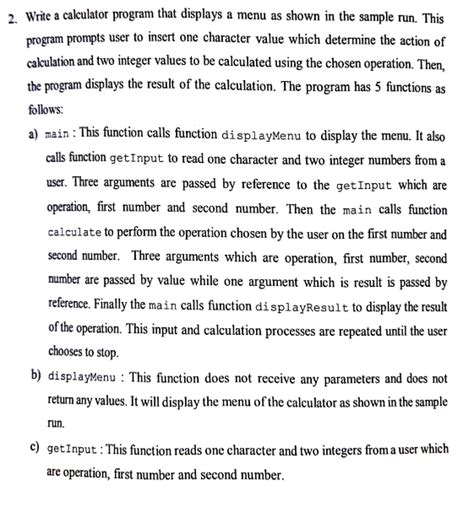 Solved Answer Must Have C Code Its Programming Answer
