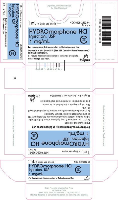 Dailymed Hydromorphone Hydrochloride Injection Solution