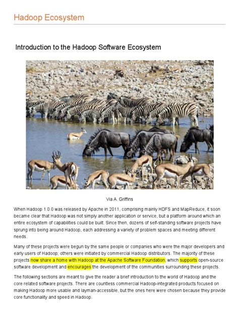 Hadoop Ecosystem Pdf Apache Hadoop Apache Spark