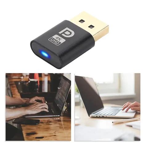 Dp 더미 플러그 가상 디스플레이 어댑터 Edid 헤드리스 에뮬레이터 4k Dp 디스플레이포트 비디오 카드용 가상 디스플레이 액세서리